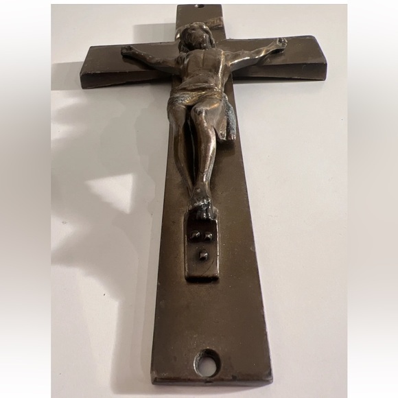 Handmade | Accents | Iron Wall Metal Crusifix Jesus Cross Church ...